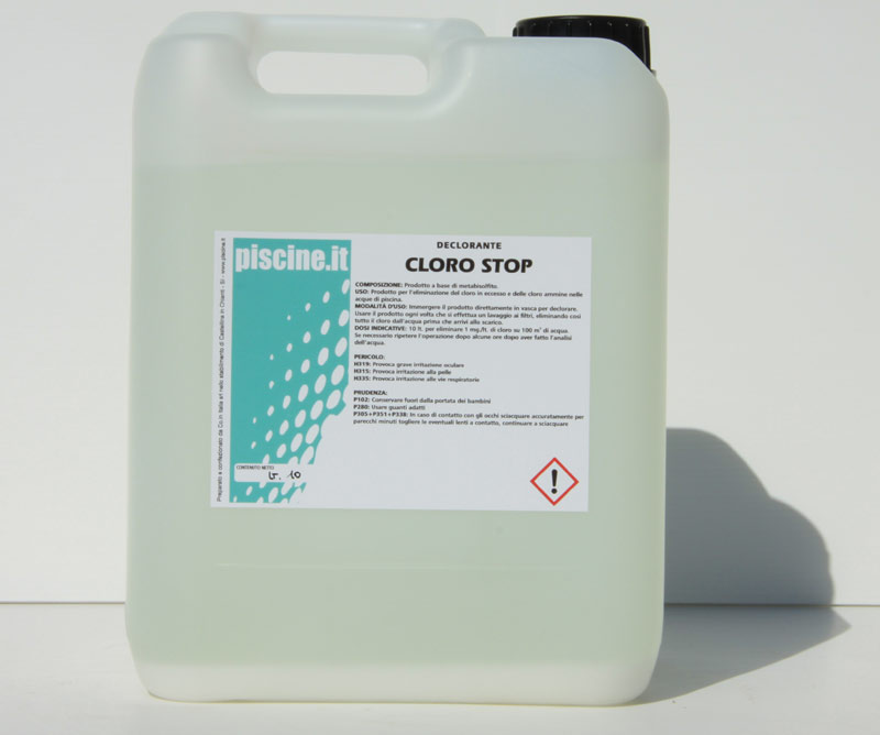 Declorante liquido - Clorostop - Piscine.it